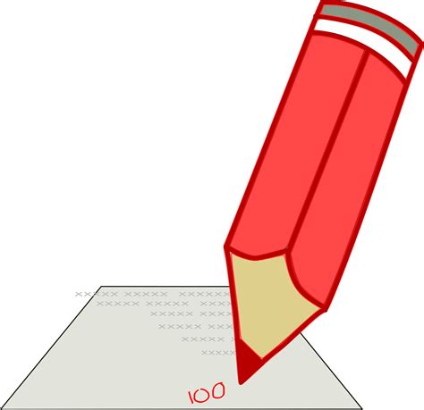 시험 숙제 교정 빨간 Pixabay의 무료 벡터 그래픽