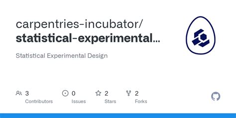 Github Carpentries Incubator Statistical Experimental Design Statistical Experimental Design