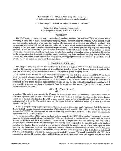 pdf new variants of the pocs method using affine subspaces of finite