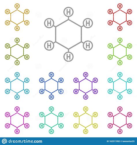 Molecules Iconmulti Color Icon Simple Thin Line Outline Vector Of