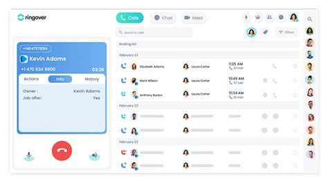 Invenias Phone System Integration Voip Dialer Ringover