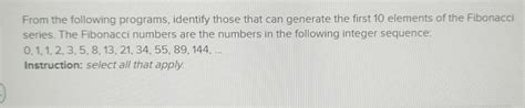 solved from the following programs identify those that can