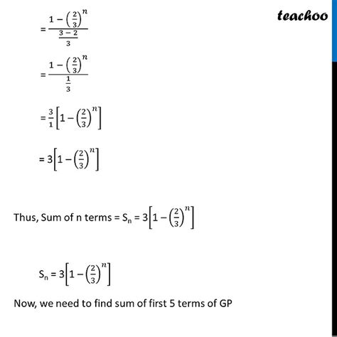 Example 7 Find Sum Of First N Terms And Of First 5 Terms