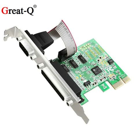 Pcie 라이저 카드 Rs232 직렬 포트 Com 및 Db25 프린터 병렬 포트 Lpt Pci 익스프레스 카드