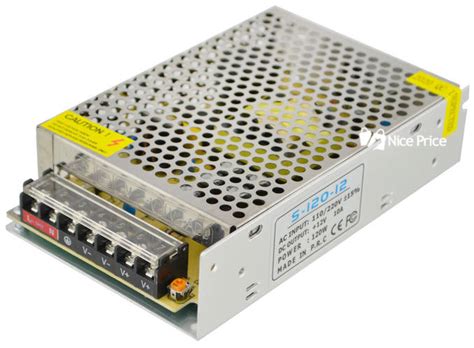 Купить Блок питания 12В 10А 100-240V DC 12V 10A (металлический) (4308 ...