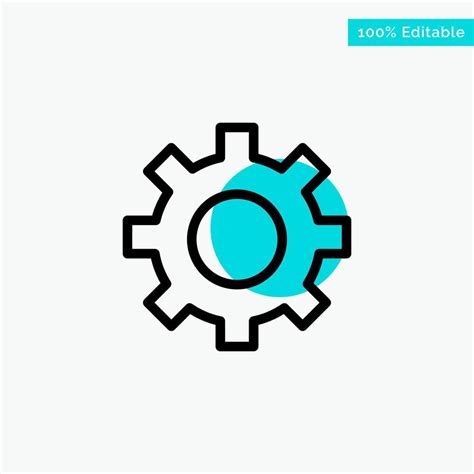 Setting Gear Interface User Turquoise Highlight Circle Point Vector Icon 19106642 Vector Art At