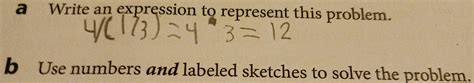 solved a write an expression to represent this problem b use numbers