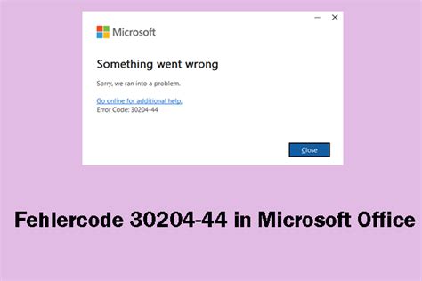 Effektive Lösungen Für Den Microsoft Office Fehlercode 30204 44