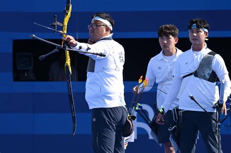남자 양궁 단체전 3연패[파리한컷] 노컷뉴스