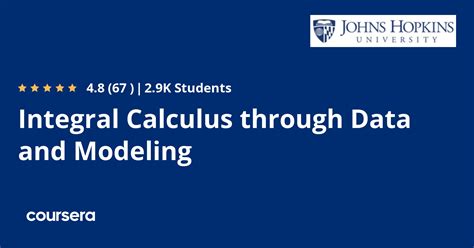 Integral Calculus Through Data And Modeling Specialization 4 Courses
