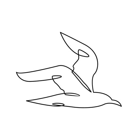 Premium Vector Seagull Single Line Icon Design Illustration