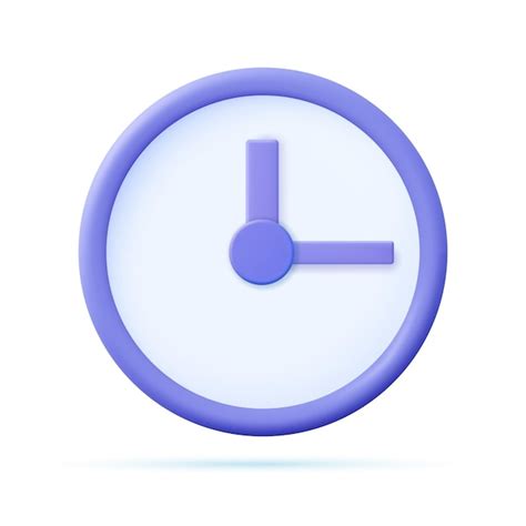 premium vector 3d round clock icon