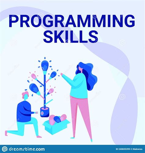 Sign Displaying Programming Skills Business Concept Skills Vital To