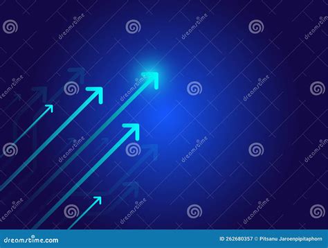arrow pointing up on dark blue background digital business growth