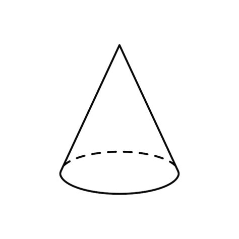 Premium Vector Cone Shape Icon Outline Cone Icon For Geometry Design Vector Icon