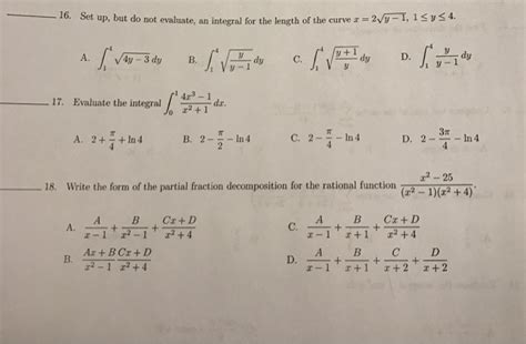Solved Set Up But Don T Evaluate An Integral For The Area Of Chegg