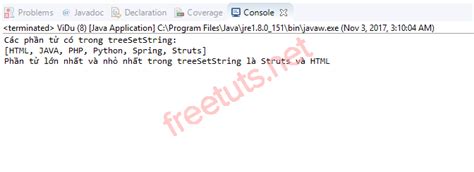 Treeset Trong Java Freetuts