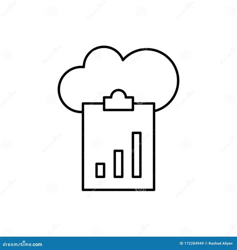 Cloud Computing Chart Seo Icon Simple Line Outline Vector Elements Of Commerce Icons For Ui