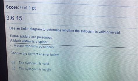 Solved Use An Euler Diagram To Determine Whether The Chegg