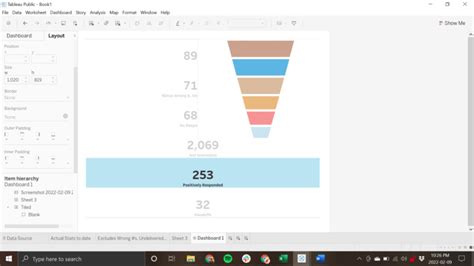 Tableau Funnel Chart Help Creating A Funnel Chart Using Multiple Calculated Fields