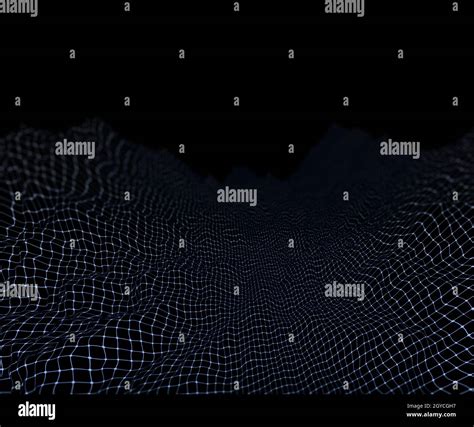 D Render Of A Wireframe Landscape Terrain Stock Photo Alamy