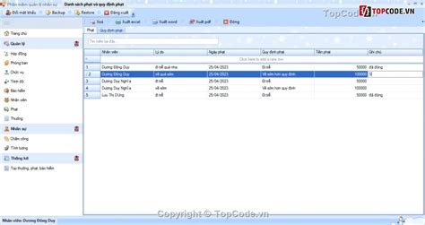 full code winform sql server quản lý nhân sự sử dụng mô hình 3 lớp