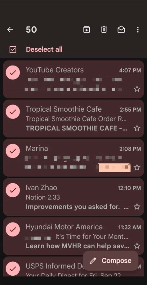 Gmail For Android Select All Button Rolling Out More Widely Phonearena