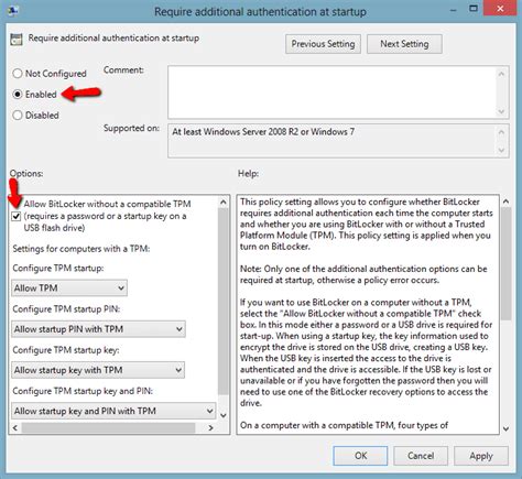 Steps To Enabling BitLocker ERGOS
