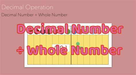 Montessori Decimal Decimal Board Division Divided By Whole Number