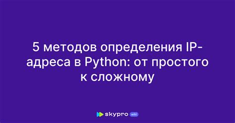 5 методов определения Ip адреса в Python от простого к сложному