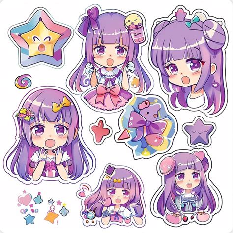 Anime Girl Sticker Pack Premium Ai Generated Image