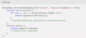 Dynamics Async Await XRM WebApi JavaScript Functions Encore Business Solutions