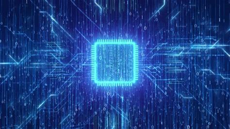 Computer Cpu Chip Processor Technology Background Backgrounds Motion Graphics Ft Ai And Binary