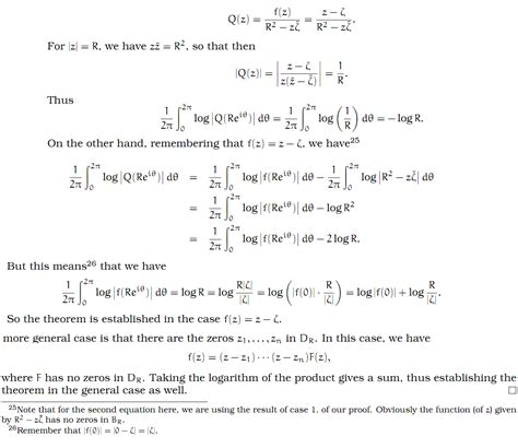 Complex Analysis Jensen S Formula Physics Reference
