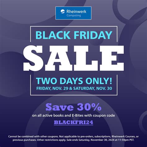 Rheinwerk Computing On Linkedin 📘 Calling All Tech Enthusiasts This Black Friday Enjoy 30
