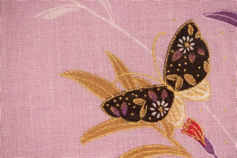 Premium Photo Butterfly Pattern Part Of The Old Japanese Fabric Pattern On Pink Background