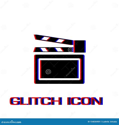 Clapboard Icon Flat Stock Vector Illustration Of Movie 154836909