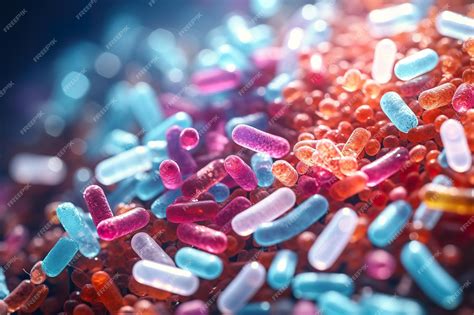 Premium Photo Probiotics Bacteria Biology Microorganisms Under Microscope