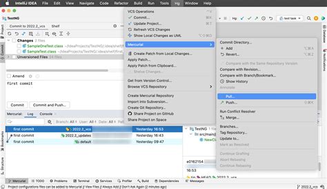 Mercurial Intellij Idea Documentation