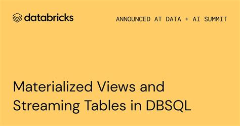 databricks on linkedin introducing materialized views and streaming