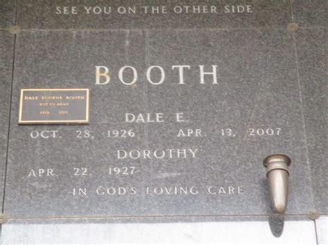 Dale Eugene Booth 1926 2007 Find A Grave Memorial