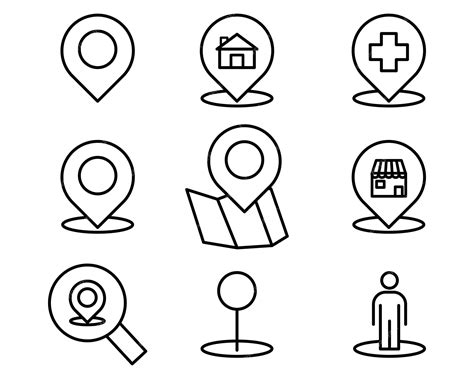 Premium Vector Set Of Location Pin Icons Or Location Mark Icons