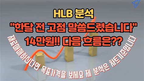 42 Hlb 한달전에 고점 말씀드렸죠 다음은 이렇게 간다 Youtube