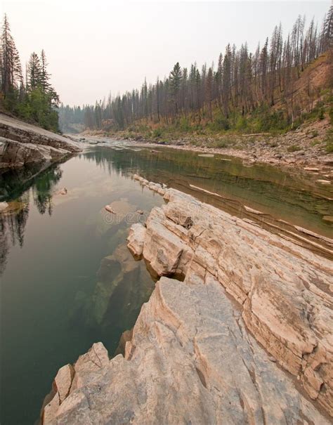 Deep Green Pool Of Still Water In Meadow Creek Gorge In The Bob Marshall Wilderness Area In