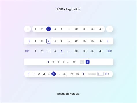 Dailyui 085 Pagination By Rushabh Koradia On Dribbble