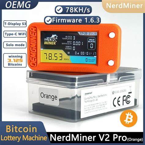 New Nerdminer V2 78kh S T Display S3 Bitcoin Solo Lottery Miner Win 6 25 Btc With Low Power