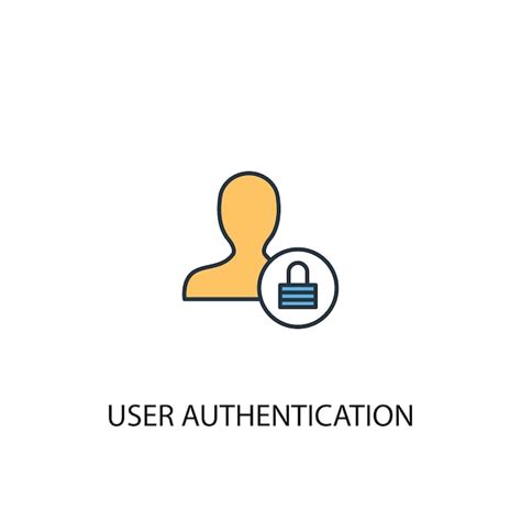 Premium Vector User Authentication Concept 2 Colored Line Icon