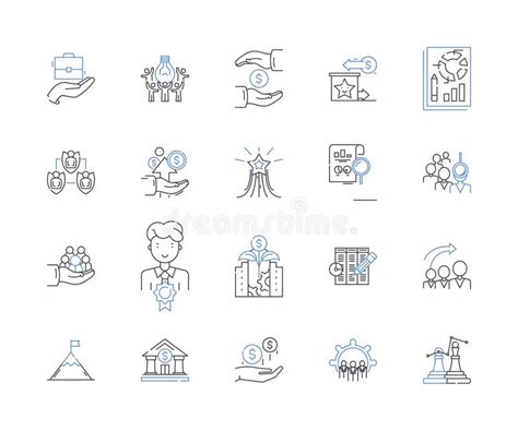 Work Productivity Outline Icons Collection Productivity Work
