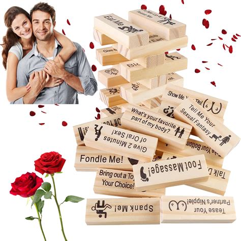 Valentines Day Ts For Him Her 48pc Super Naughty Block Tower Game