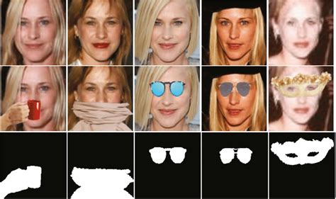 Training Examples Of Occlusion‐free Faces First Row Synthesized